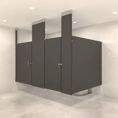 Hadrian Ceiling Hung Powder Coated Toilet Partitions - Allmar Inc.