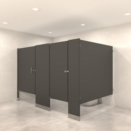 Hadrian Floor Mounted Powder Coated Toilet Partitions - Allmar Inc.